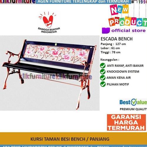 Jual KURSI TAMAN BESI KURSI TAMAN BESI BANGKU TAMAN STRAWBERRY BENCH ...