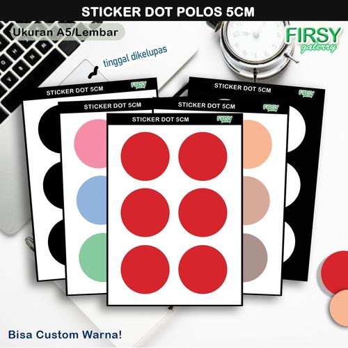 Jual Sticker Dot Warna 5CM, Label Warna Bulat Polos, Stiker Polos Besar ...