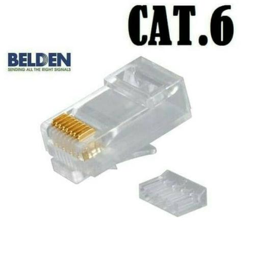 Jual Kepala Connector Konektor UTP RJ45 RJ 45 Belden CAT6 CAT 6 ...
