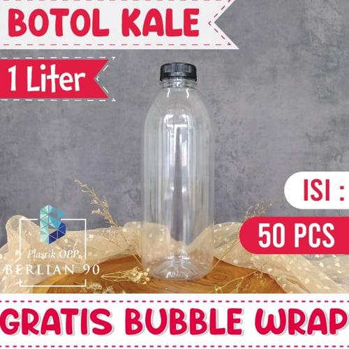 Jual Botol Kale 1 Liter Gratis Bubble Wrap Botol Plastik Besar Isi 50 ...