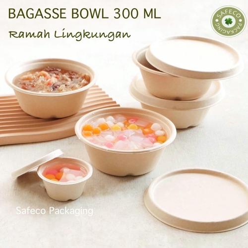 Jual Bagasse Safeco Bowl 300 ML Mangkok Mangkuk Kraft Bowl Ramah ...