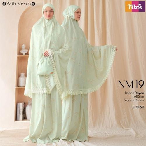 Jual Nibras Mukena Motif Dewasa NM 019 Warna Wafer Cream Halus Adem ...