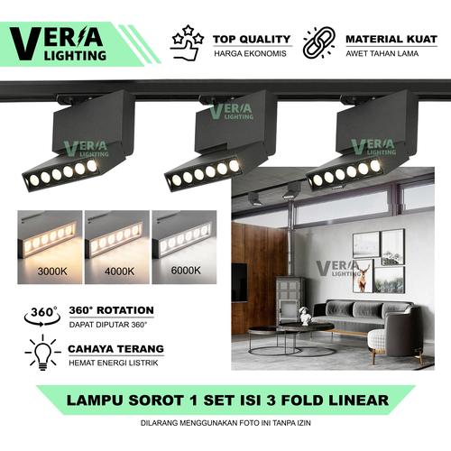 Jual Paket 3 Set Lampu Sorot Rel Spotlight Track Light Rell LED Plafon ...