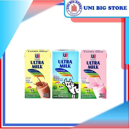 Jual Susu ULTRA UHT Milk Coklat Strawberry Full Cream 125 ml - Full ...