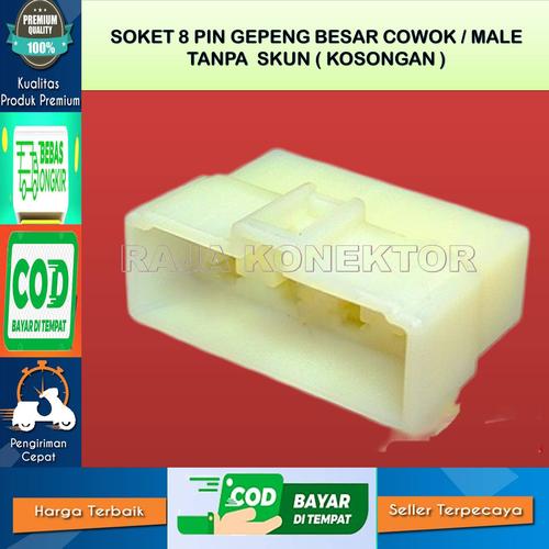 Jual soket 8 pin / socket 8 pin / soket kabel 8 pin besar male ...