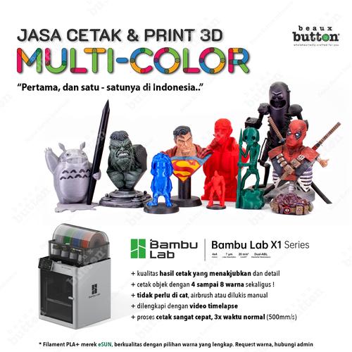 Jual CETAK 3D PRINT MULTI COLOR 8 WARNA - BAMBU LAB X1 CARBON - 4 WARNA ...
