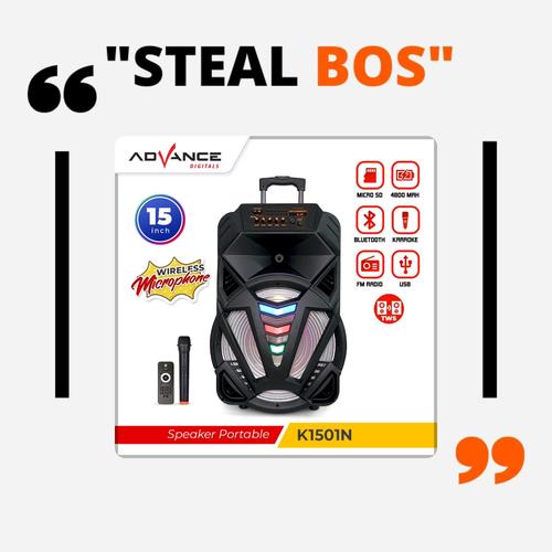 Jual speaker aktif 15 inch advance audio (K-1501N)/portable speaker ...