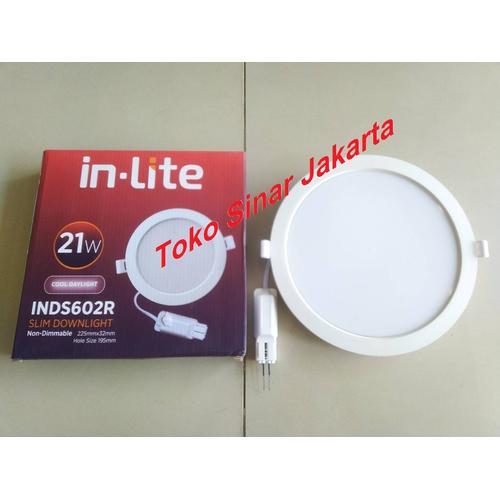 Jual Lampu LED Down Light Downlight Lampu Panel Inbow Plafon Bulat 21 W ...