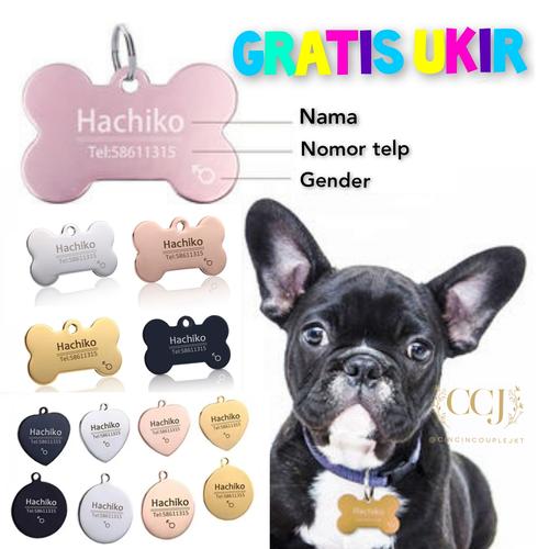 Jual DOG TAG CUSTOM ANTI KARAT NAME TAG HEWAN KALUNG ANJING KUCING CAT ...