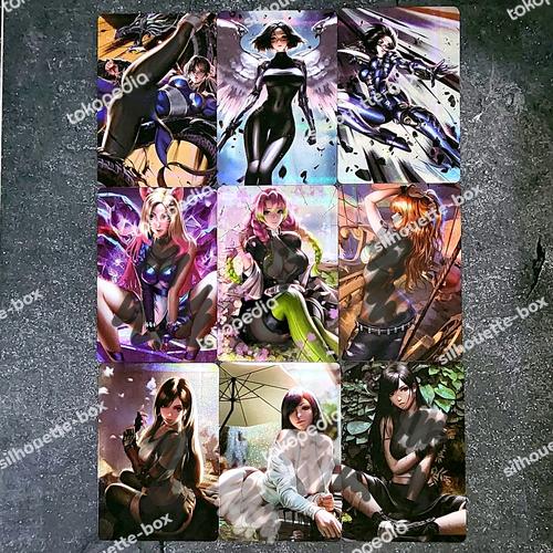 Jual LX719 Chunli Tifa Alita Ari Mitsuri ACG Pixel Texture Card - Alita ...