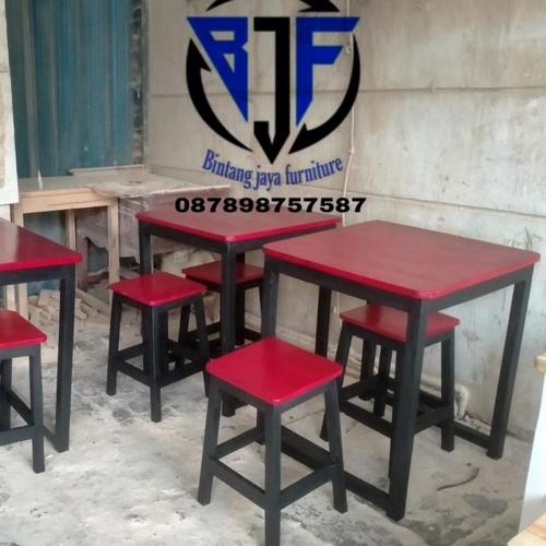 Jual MEJA CAFE MEJA MAKAN CAFE RESTO SET MINIMALIS 60X60 (BANGKU 2 ...