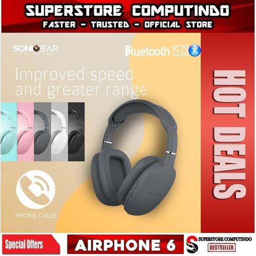 Promo Headset Bluetooth SonicGear AirPhone 6 with Mic - Wireless ...