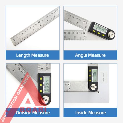 Jual pengukur derajat sudut digital Protractor / level box / inclinometer - manual - Kab ...