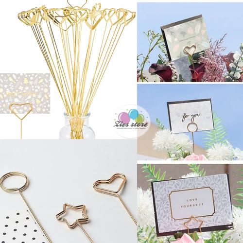 Jual stick Kartu Ucapan Metal Besi / stik Klip Kartu Ucapan bouqet ...