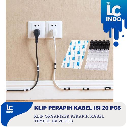 Jual Klip perapih kabel / Klip jepit perapih kabel rumah Kantor - Clear ...