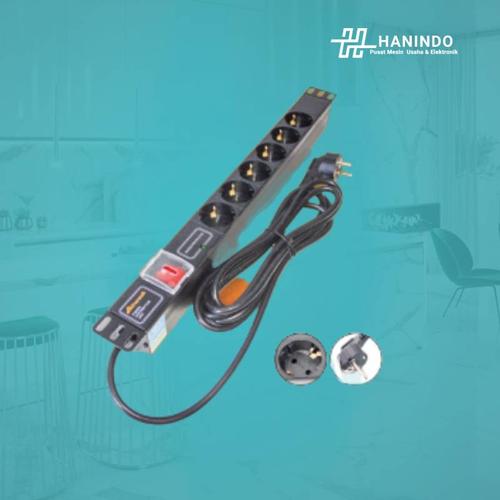 Jual PDU P06G STOP KONTAK /COLOKAN LISTRIK 6 OUTLET GERMANY 16A RACK ...