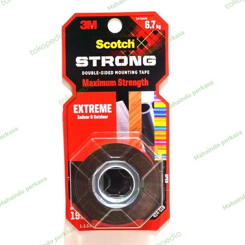 Jual 3M Scotch Strong - Double Tape 414-S19 - 3M Indoor & Outdoor 6.7kg ...