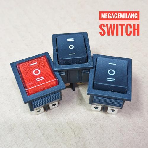 Jual Saklar kotak / Saklar segi / rocker switch besar / switch on off ...