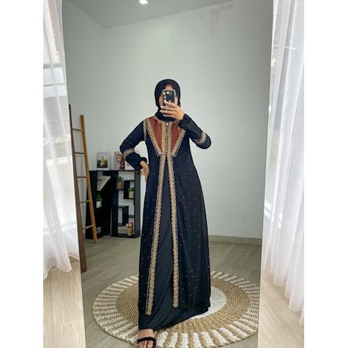 Jual Baju Busana Muslim Wanita Gamis Syari Pesta Abaya Hitam Terbaru ...