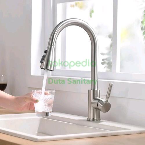 Jual Kran Kitchen Sink Stainless Flexible Model Tarik / Kran Sink ...
