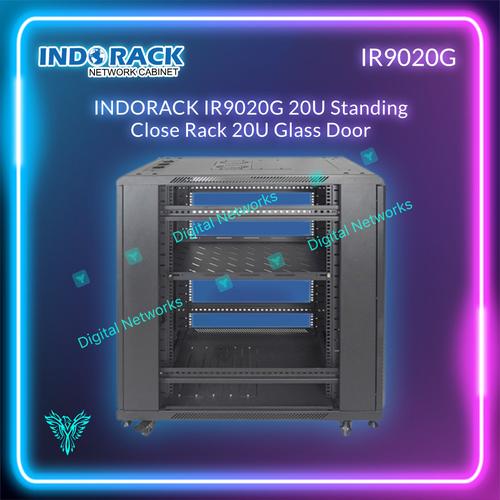 Jual Indorack IR9020G 20U Standing Close Rack 20U Glass Door - Kota ...