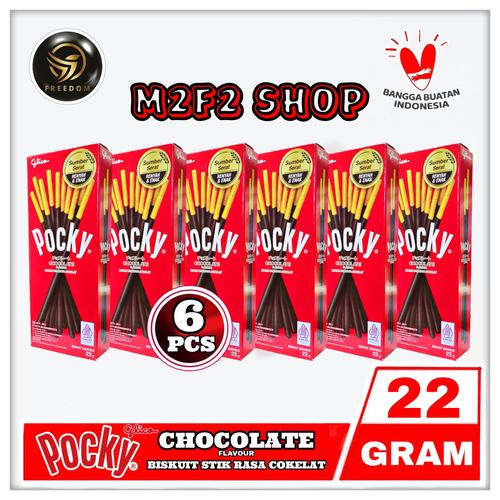 Jual Pocky Biskuit Cokelat Stik | Chocolate Flavour - 22 gr (Harga 6 ...