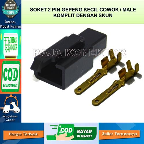 Jual SOKET 2 PIN MALE KECIL HITAM ORIGINAL - Jakarta Pusat - Raja ...