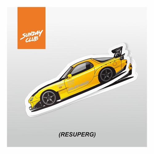 Jual Sunday Club - Sticker Satuan RESUPERG JDM Mobil Mazda RX7 Hot ...