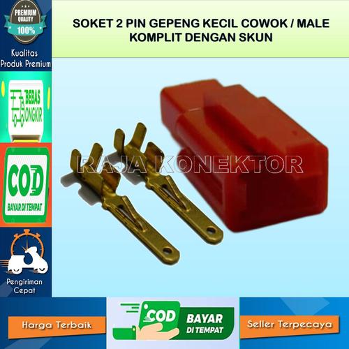 Jual SOKET 2 PIN MALE KECIL MERAH ORIGINAL - Jakarta Pusat - Raja ...