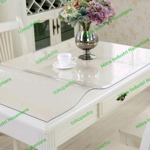 Jual Taplak Meja Alas Meja Plastik PVC Bening Transparan 3mm 90cm x ...