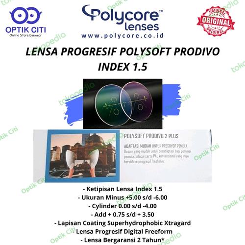 Jual Lensa Kacamata Progresif Polycore Prodivo Teknologi Digital Free ...