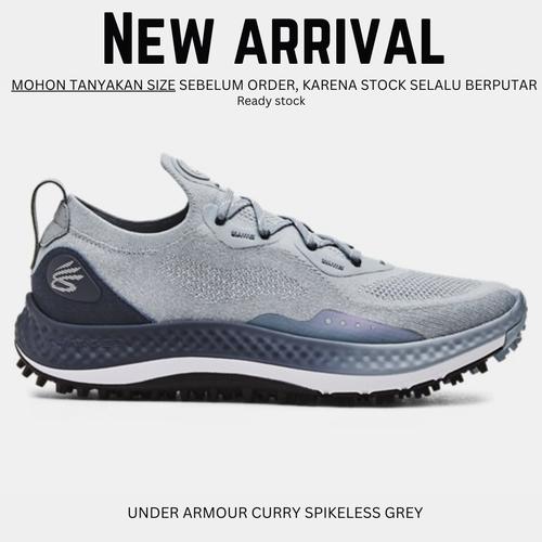 Jual UNDER ARMOUR CURRY SPIKELESS GREY SEPATU GOLF PRIA ORIGINAL ...