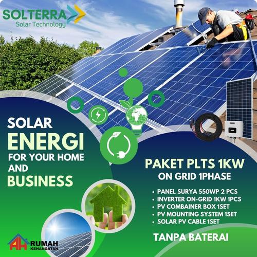 Jual PAKET PLTS 1KW ON-GRID 1PHASE SOLTERRA/ Photo Voltaic /solar cell ...