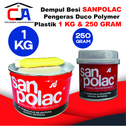 Jual SANPOLAC 1 KG 250gr DEMPUL SET HARDENER SAN POLAC MERAH - 1 KG ...