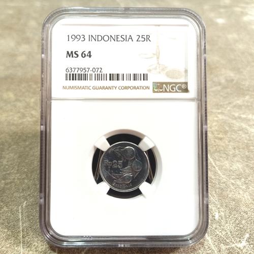 Jual Koin Kuno Tahun 1993 INDONESIA PALA 25R Grade NGC MS 64 - Kab ...
