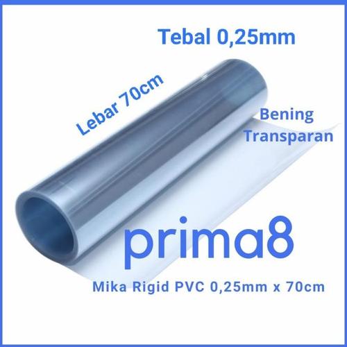Jual Plastik Mika Kaku Rigid Pvc Bening Tebal 0,25Mm Lebar 70Cm, 1 Roll - Kota Surabaya ...