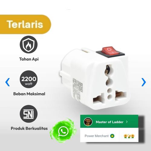 Jual KRisbow steker Adaptor travel Krisbow Colokan Listrik putih ...