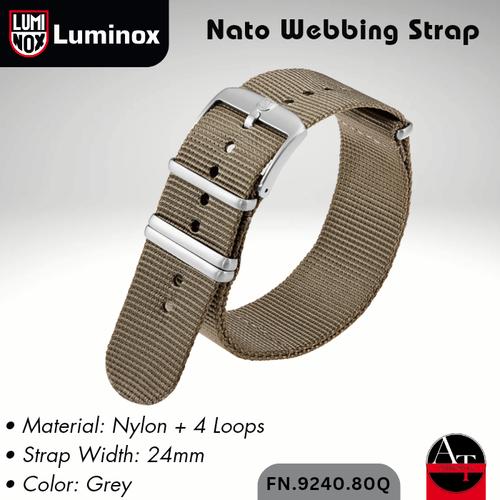 Jual Tali Jam Luminox 24mm Nato Webbing Strap Luminox Grey 4 Loops ...