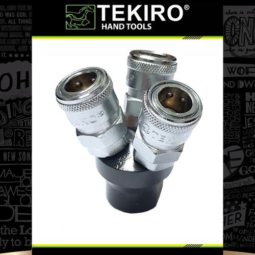 Jual Tekiro Nepel Sambungan Selang Angin Cabang 3 / 3 Way Air Quick ...