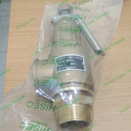 Jual Safety Valve 2" inch Hisec 10 bar Kuningan With Handle 10 kg Drat ...