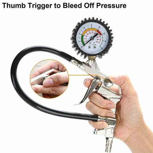 Jual New Tire Inflator Air Pressure Gun Isi Ukur Tekanan Angin 3 In 1 ...