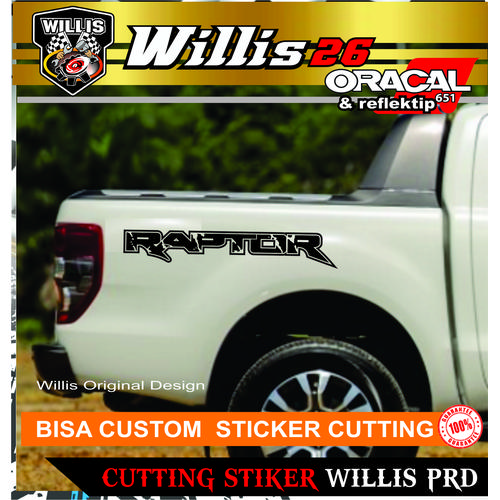 Jual stiker raptor ford ranger sticker mobil ford ranger raptor - Putih ...