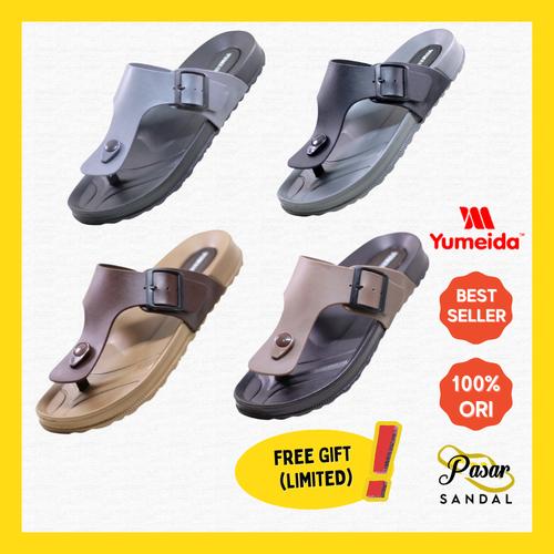 Jual Sandal Jepit Pria YUMEIDA 6102 Sandal Jepit Birken Gesper Murah ...