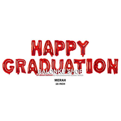 Jual Balon Foil Happy Graduation / Balon Graduation Set / Balon Set ...