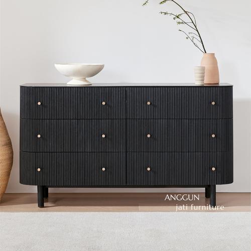 Jual MEJA DRAWER MINIMALIS MODERN / MEJA CONSOLE MINIMALIS DUCO HITAM ...
