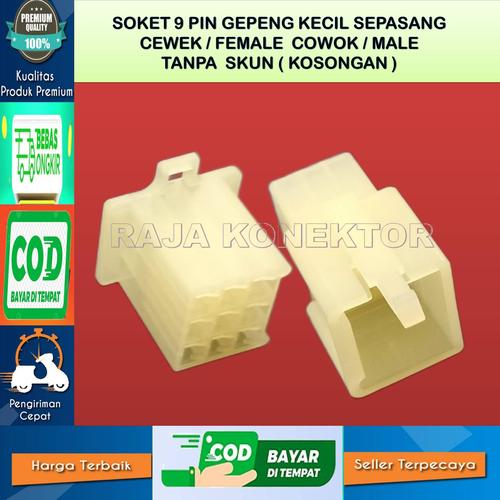 Jual soket 9 pin / socket 9 pin / soket kabel 9 pin male female ...