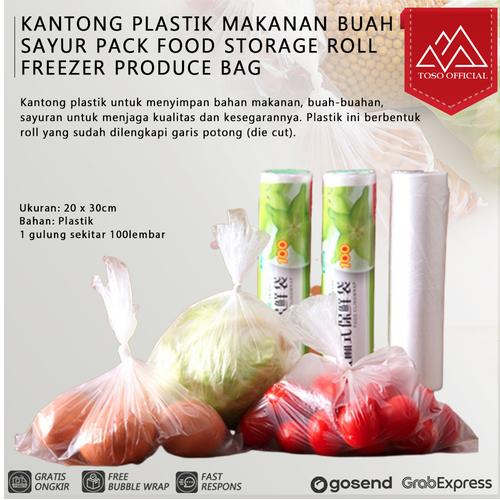 Jual KANTONG PLASTIK MAKANAN BUAH SAYUR PACK FOOD STORAGE ROLL PRODUCE ...