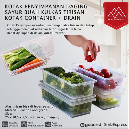Jual KOTAK PENYIMPANAN DAGING SAYUR BUAH KULKAS TIRISAN KOTAK CONTAINER ...