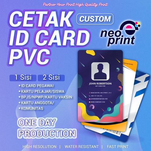 Jual Cetak ID Card Kartu Member PVC Card Custom Kartu ID Card - 2 SISI - Kota Tangerang ...