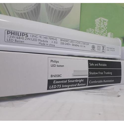 Jual PHILIPS T5 BN058C LAMPU LED BATTEN TRUNKABLE 9.6 9,6 WATT 90CM 900 MM - PUTIH(6500K ...